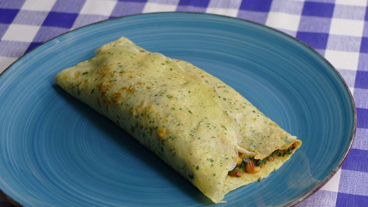 Crepes rellenos de espinacas y gambas FÁCILES | Cocina Casera y Fácil