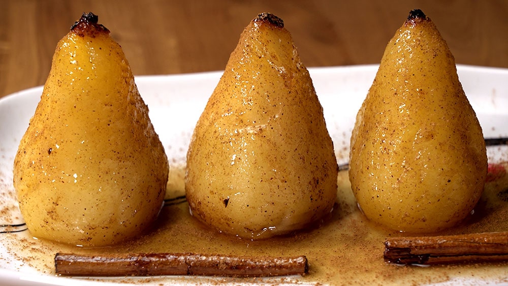 Peras al horno con miel y canela - Cocina Casera y Facil