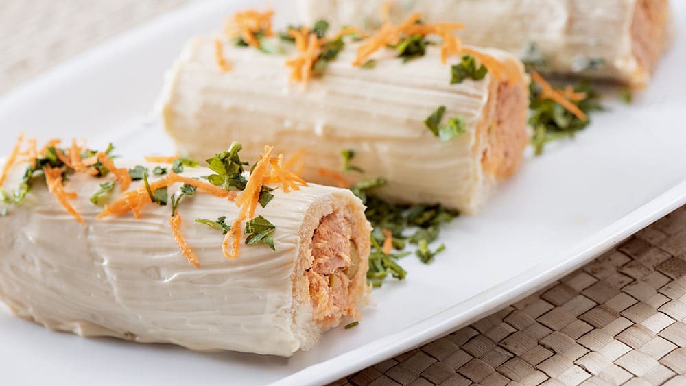 Rollitos de pan de molde salados - Cocina Casera y Facil